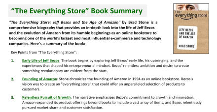 “The Everything Store” Book Summary - IBA