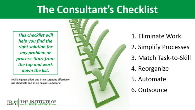 The Consultant’s Checklist - IBA