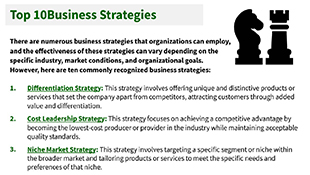 Top 10 Business Strategies - IBA