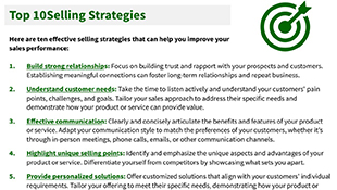 Top 10 Selling Strategies - IBA