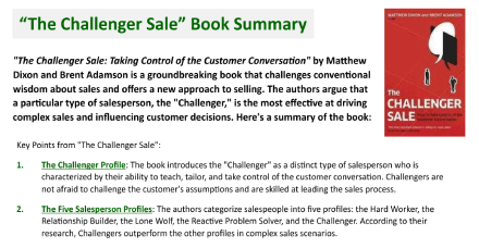 “The Challenger Sale” Book Summary - IBA